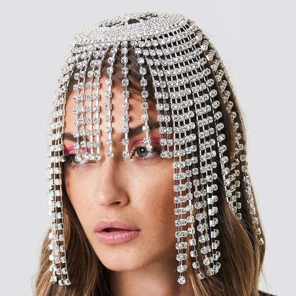 Rhinestone Headdress - Etsy