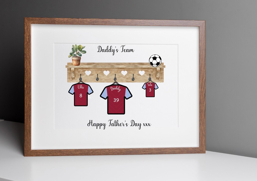 Fathers Day Gift-fathers Day Print-fathers Day Present-daddy's Team ...