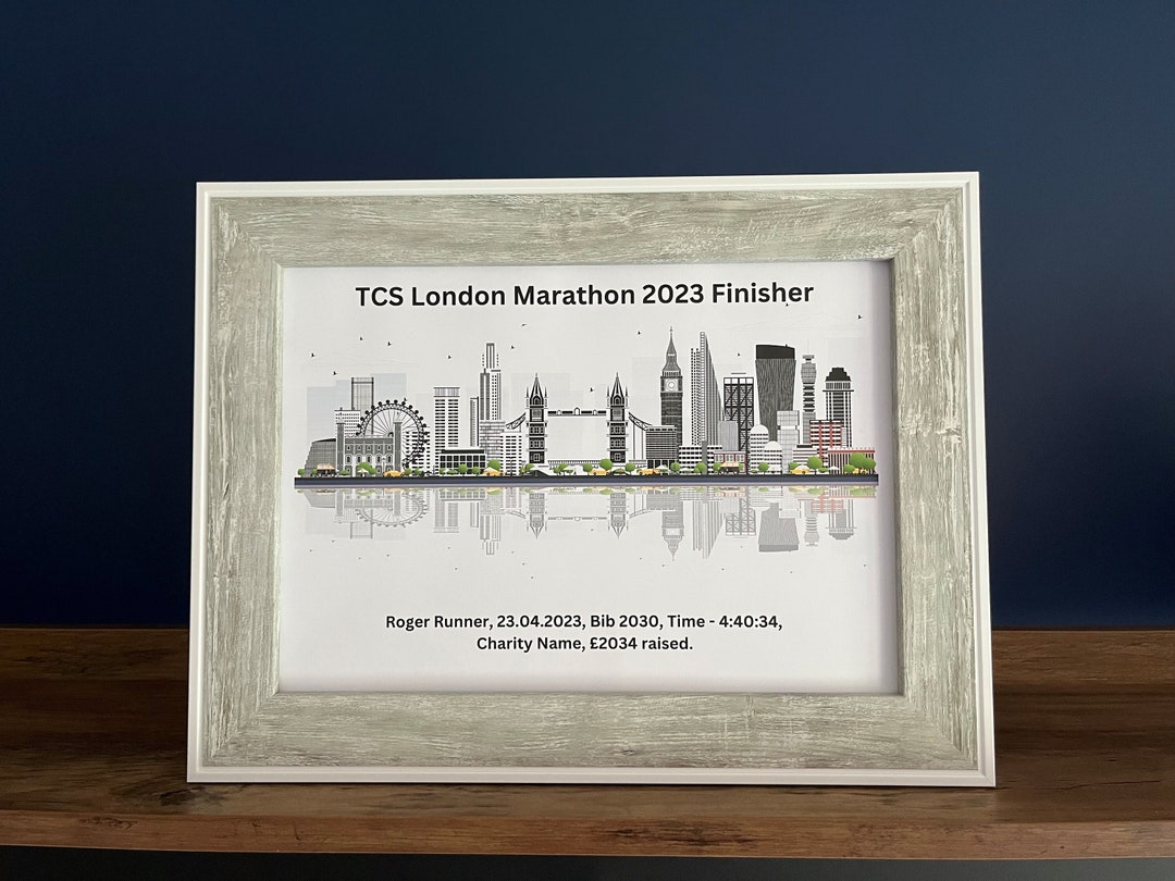 London Marathon Finisher Certificate-marathon 2023-running Certificate ...