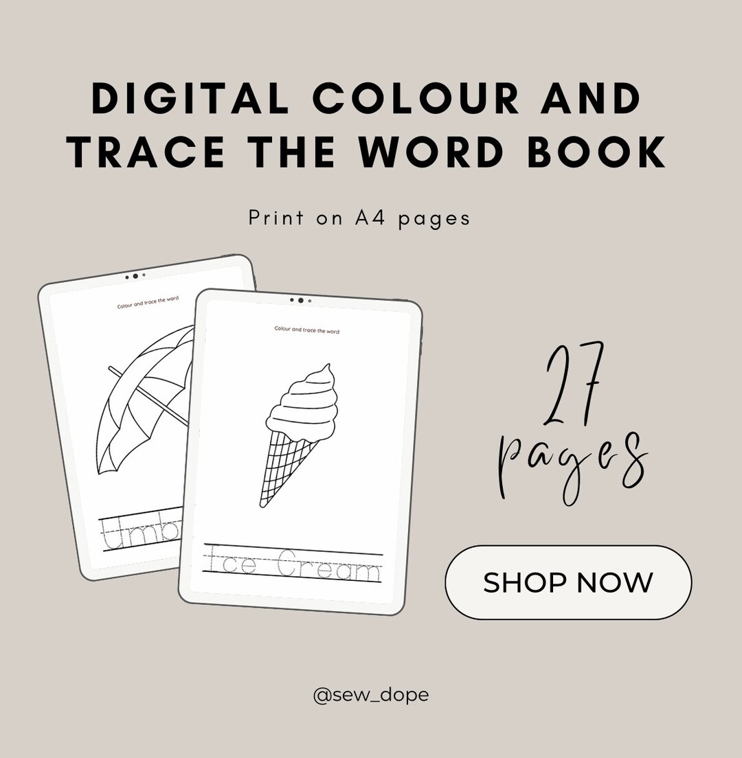27 Cute Alphabet Colouring Pages Trace the Word Tracing Spelling Words ...