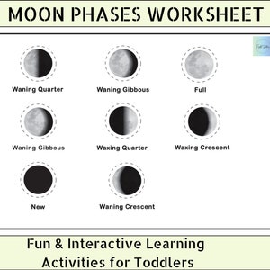 Moon Phases Solar System Activity Book Printable Preschool Learning ...