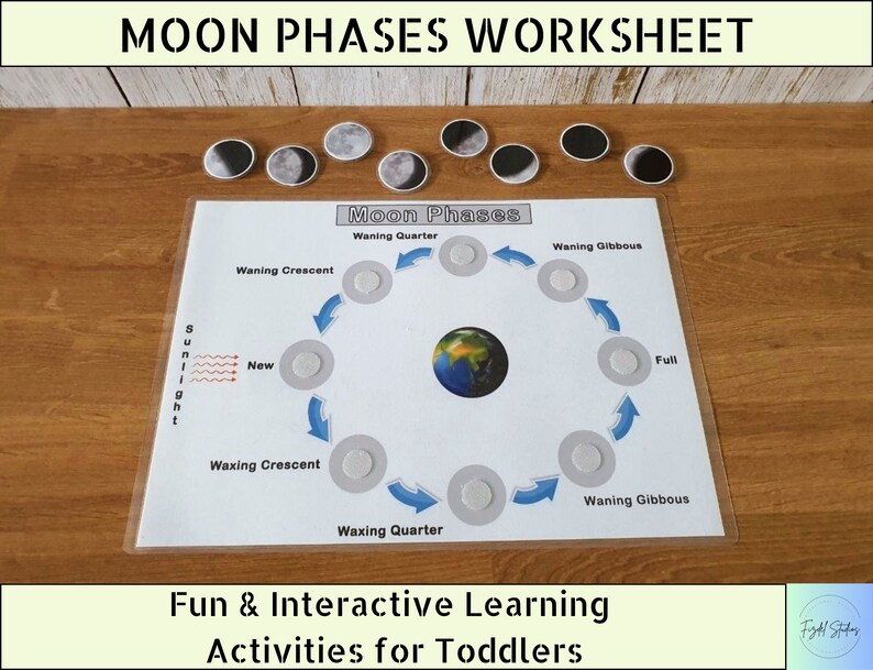 Moon Phases Solar System Activity Book Printable Preschool Learning ...
