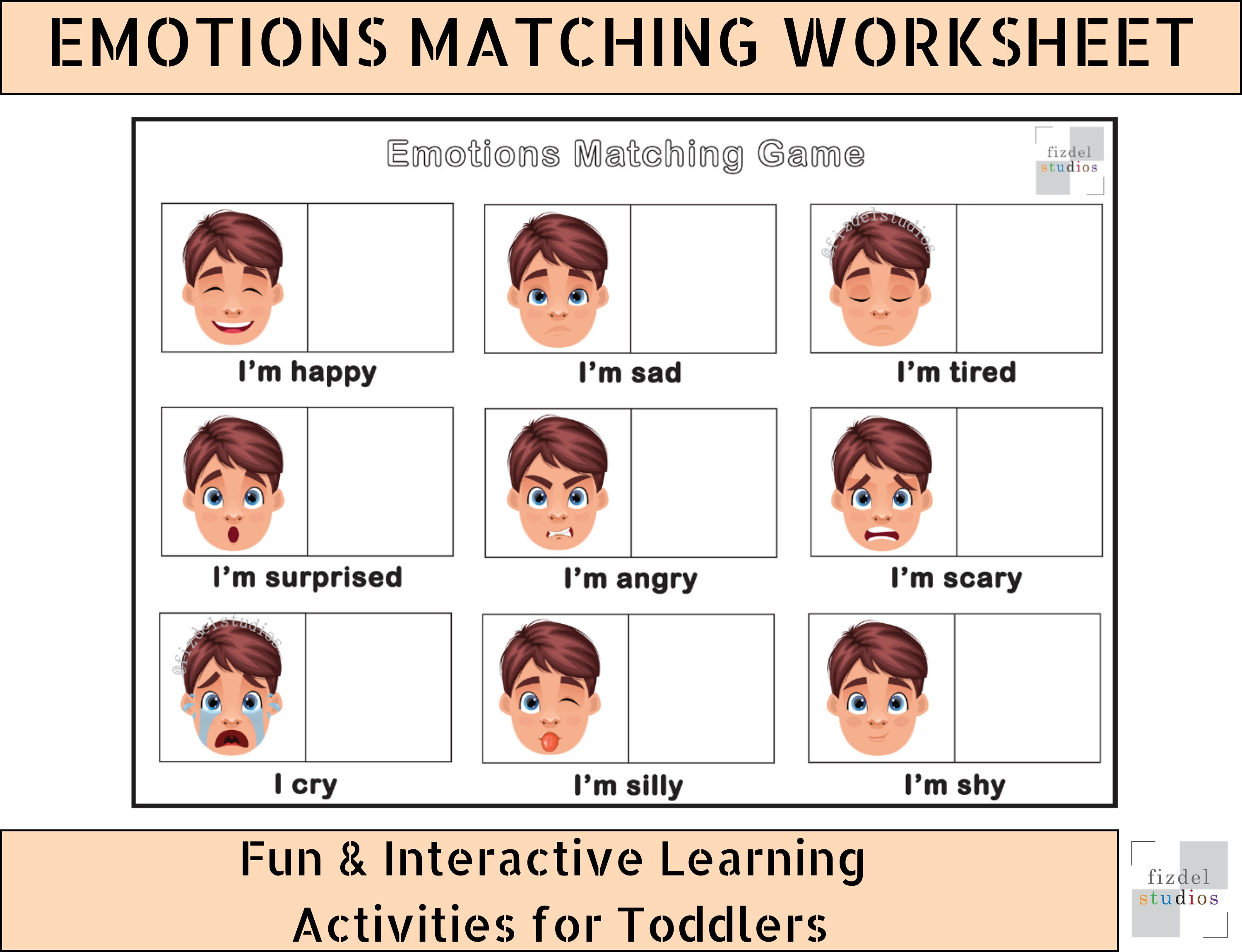 Emotions Activity Book Printable Preschool Learning Activity - Etsy