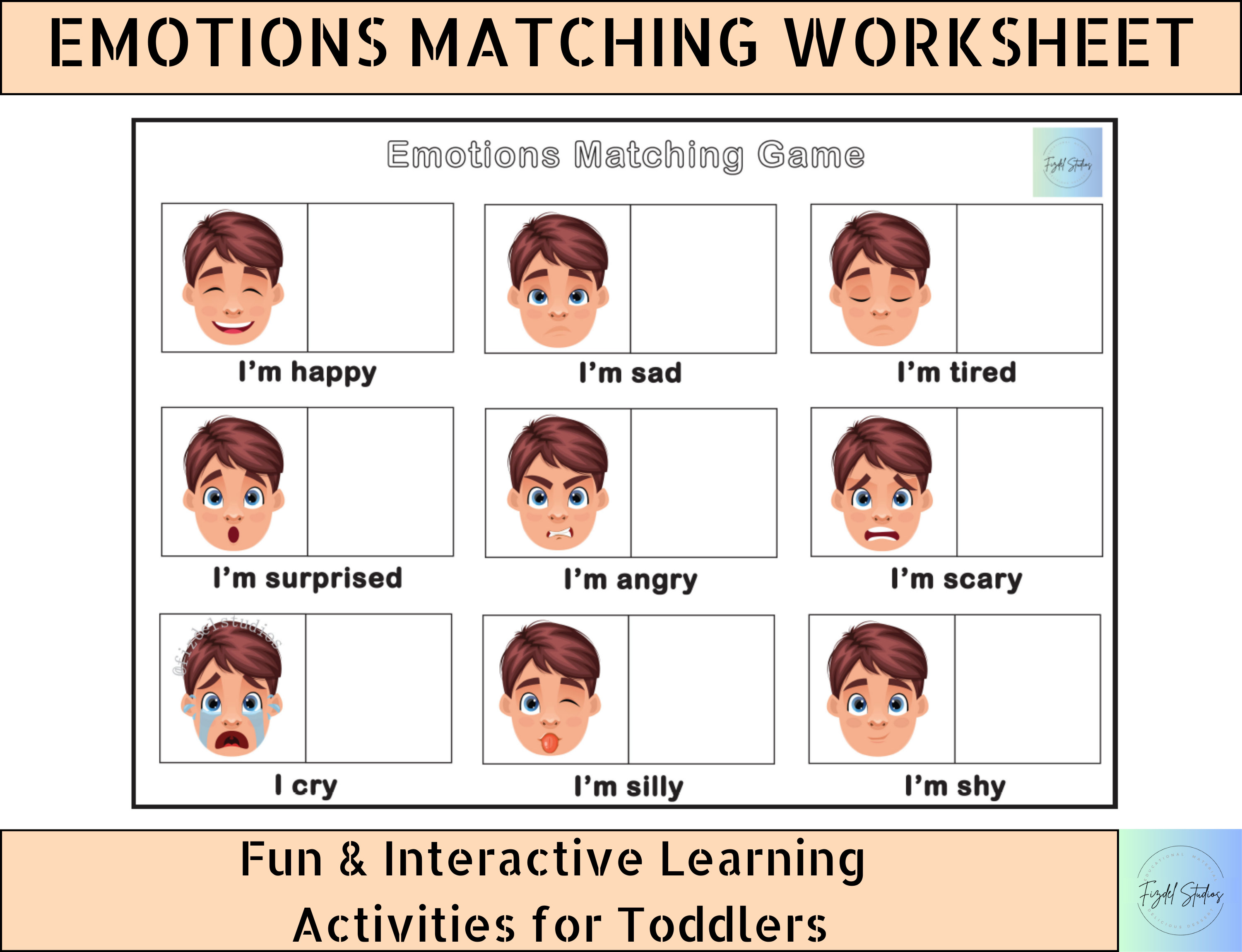Emotions Activity Book Printable Preschool Learning Activity Binder ...