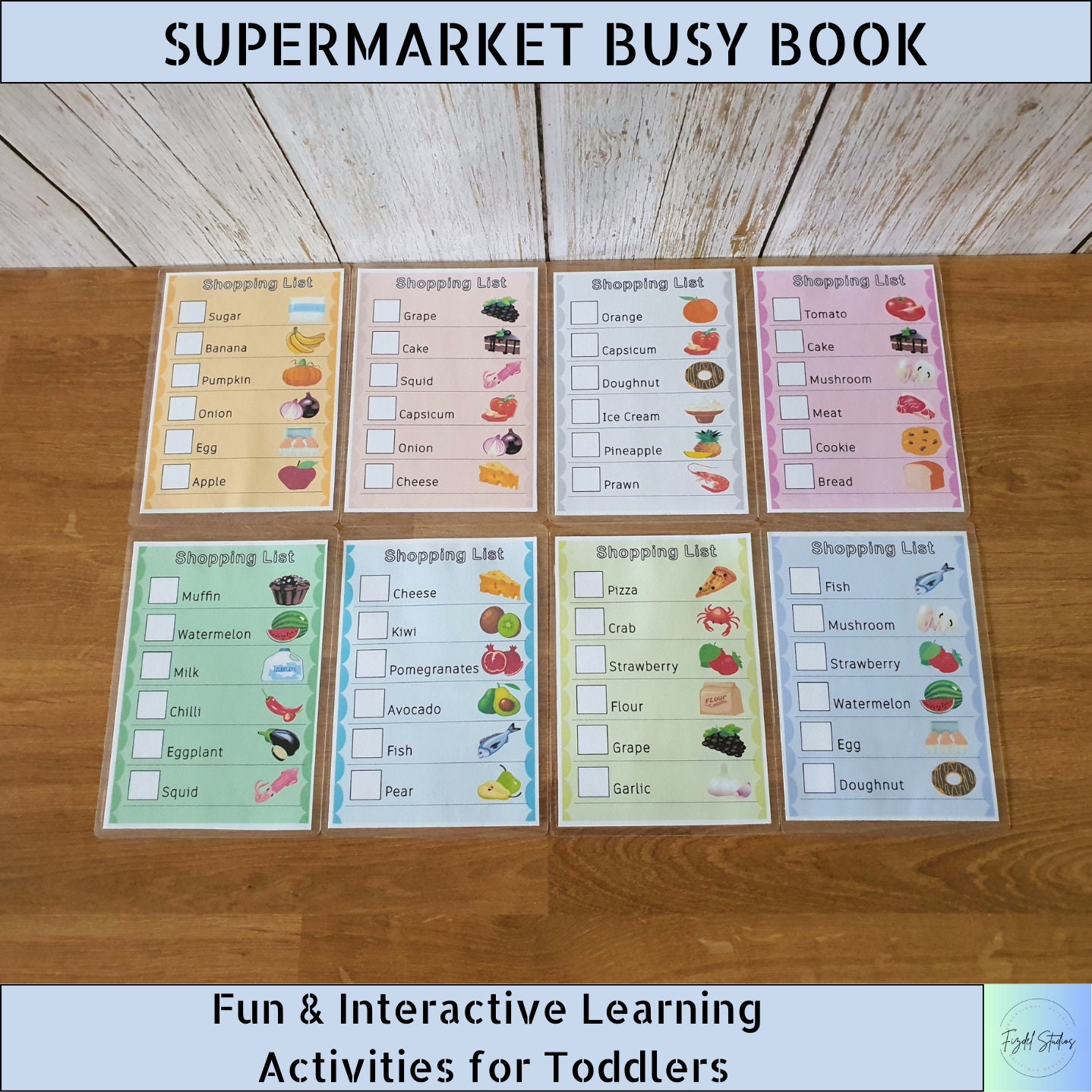 Supermarket Shopping Activity Book Printable Preschool Learning ...