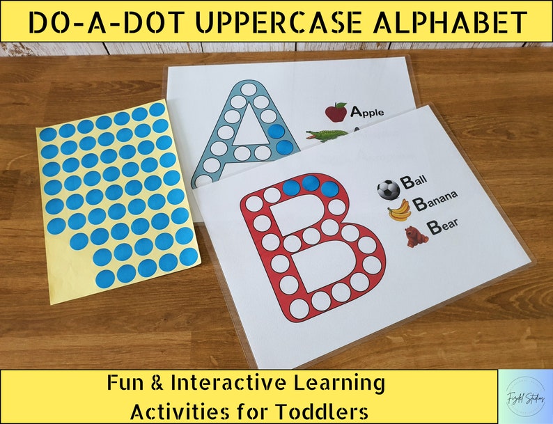 Do A Dot Sticker Uppercase Alphabet Dot Dab Marker Activity Book ...