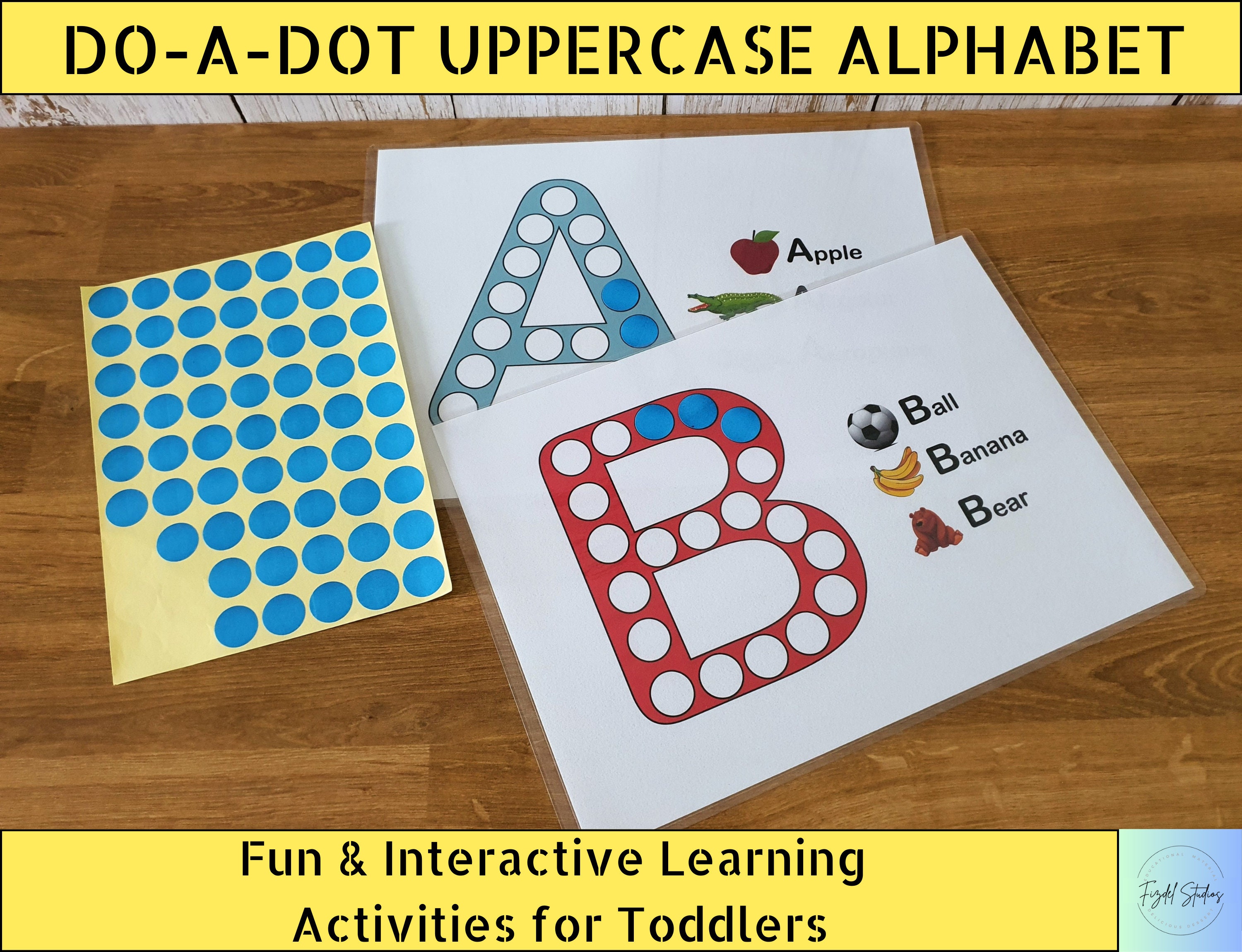Do A Dot Sticker Uppercase Alphabet Dot Dab Marker Activity Book ...