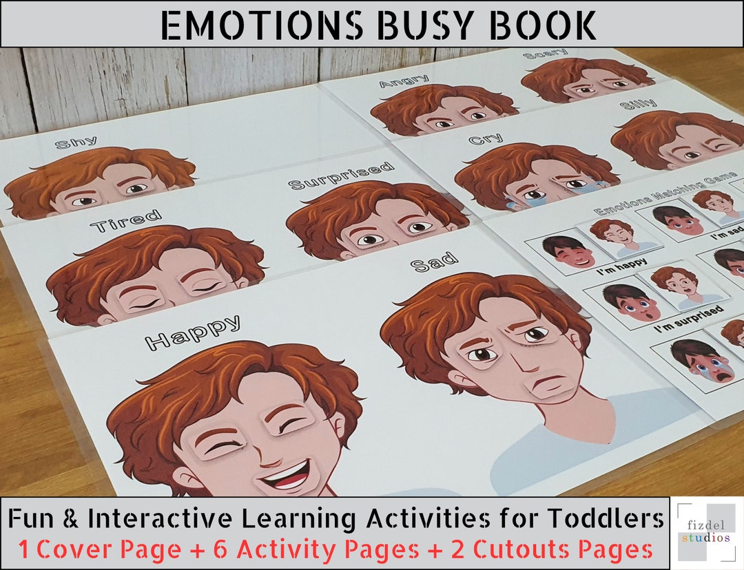 Emotions Activity Book Printable Preschool Learning Activity - Etsy