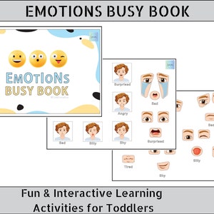 Emotions Activity Book Printable Preschool Learning Activity Binder ...