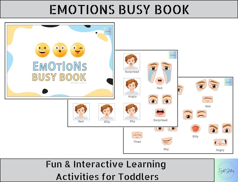 Emotions Activity Book Printable Preschool Learning Activity Binder ...