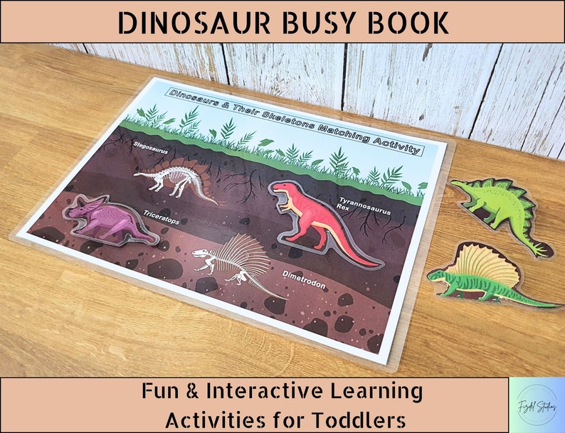 Dinosaur Activity Book Printable Preschool Learning Activity Binder ...