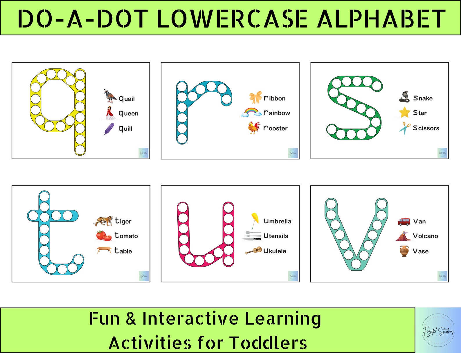 Do A Dot Sticker Lowercase Alphabet Dot Dab Marker Activity Book ...