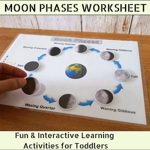 Moon Phases Solar System Activity Book Printable Preschool Learning ...
