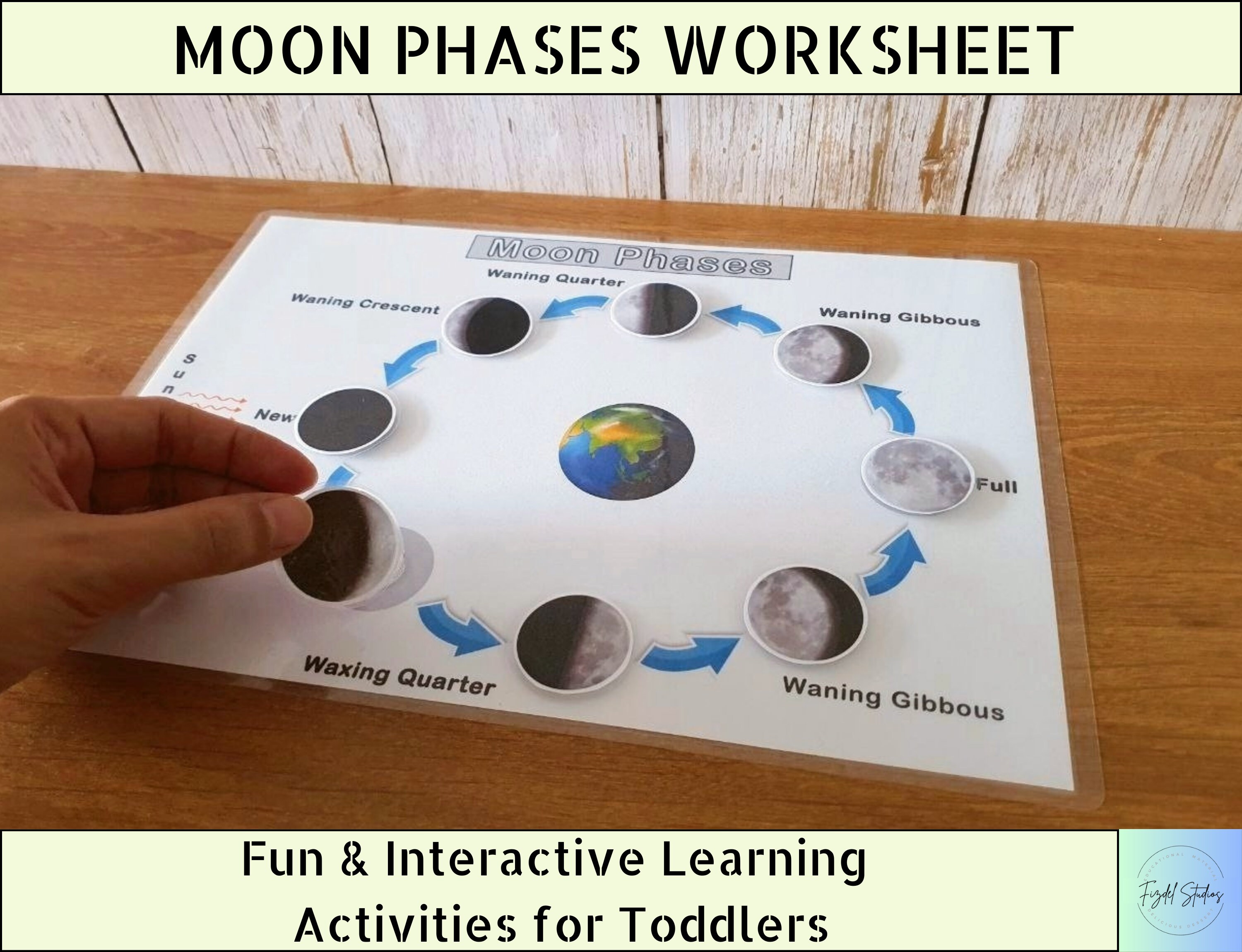 Moon Phases Solar System Activity Book Printable Preschool Learning ...