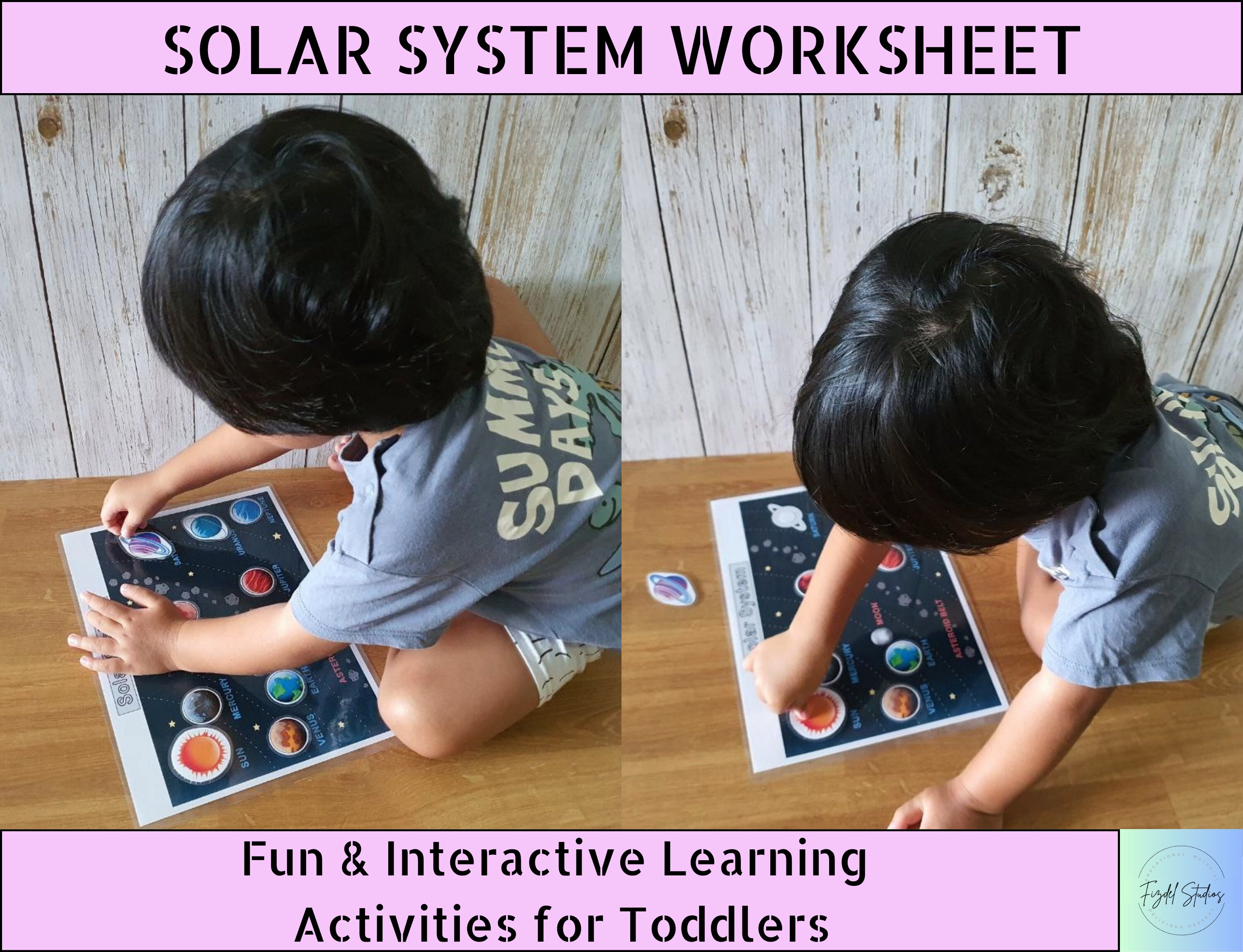 Solar System Activity Book Printable Preschool Learning - Etsy