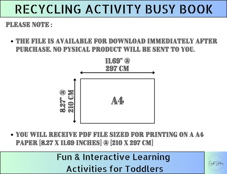Recycling Activity Book Printable Preschool Learning Worksheets ...