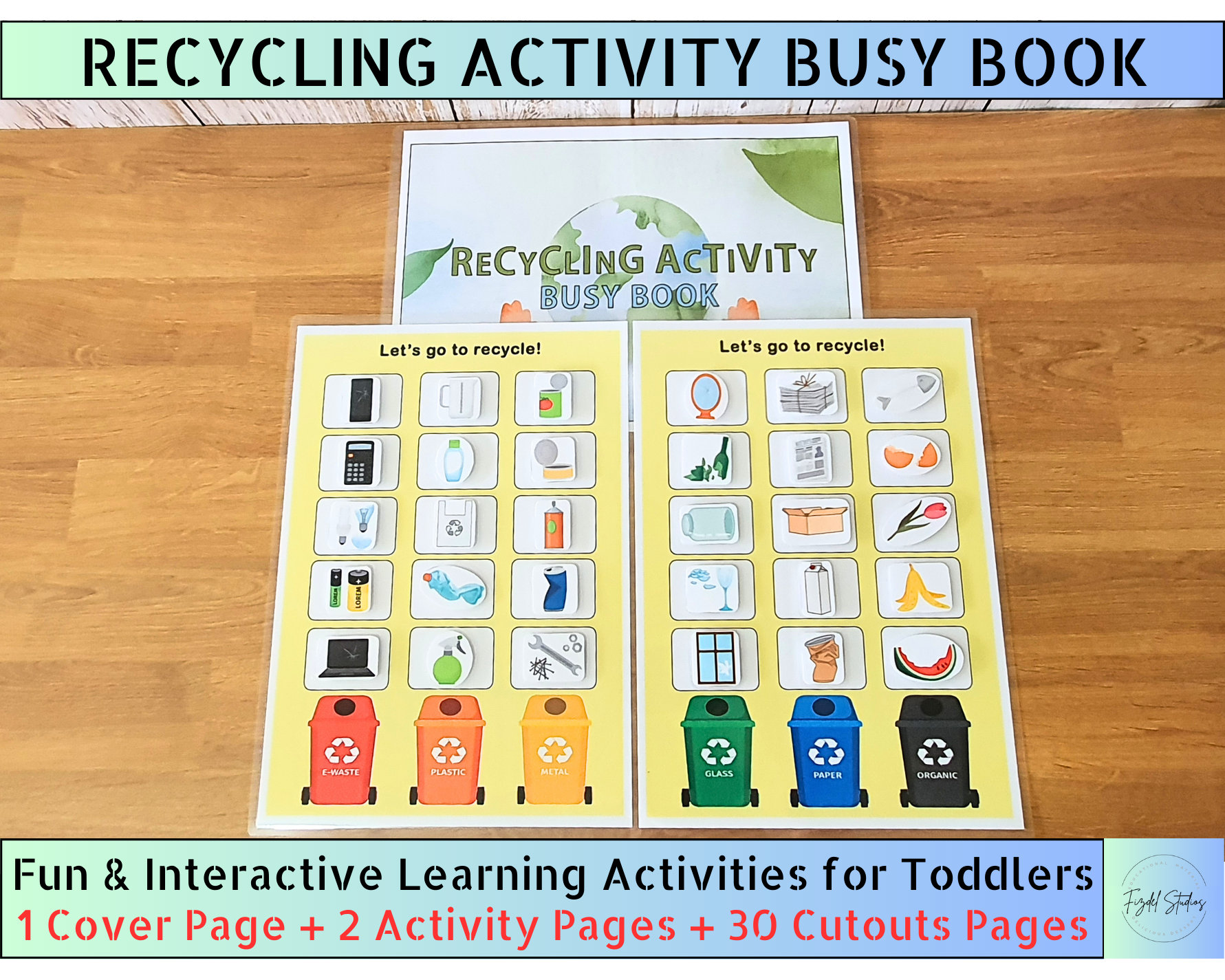 Recycling Activity Book Printable Preschool Learning Worksheets ...