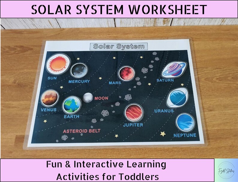 Solar System Activity Book Printable Preschool Learning Activity Binder ...