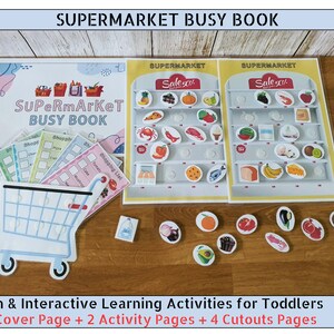 Supermarket Shopping Activity Book Printable Preschool Learning ...