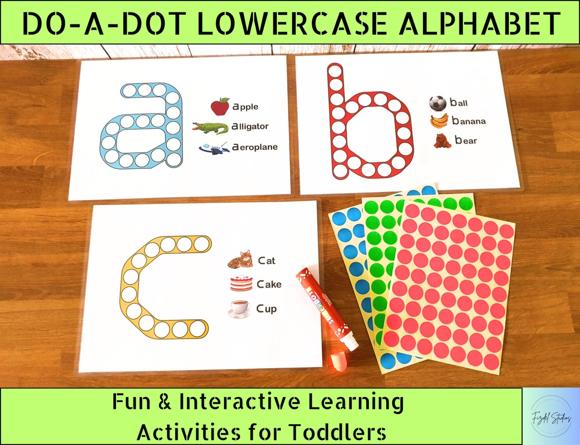 Do A Dot Sticker Lowercase Alphabet Dot Dab Marker Activity Book ...