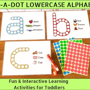 Do A Dot Sticker Lowercase Alphabet Dot Dab Marker Activity Book ...