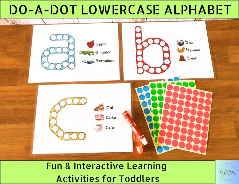 Do A Dot Sticker Lowercase Alphabet Dot Dab Marker Activity Book ...