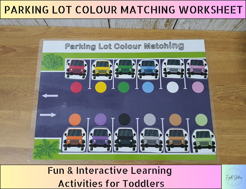Colours Parking Lot Color Activity Book Printable Preschool Learning ...