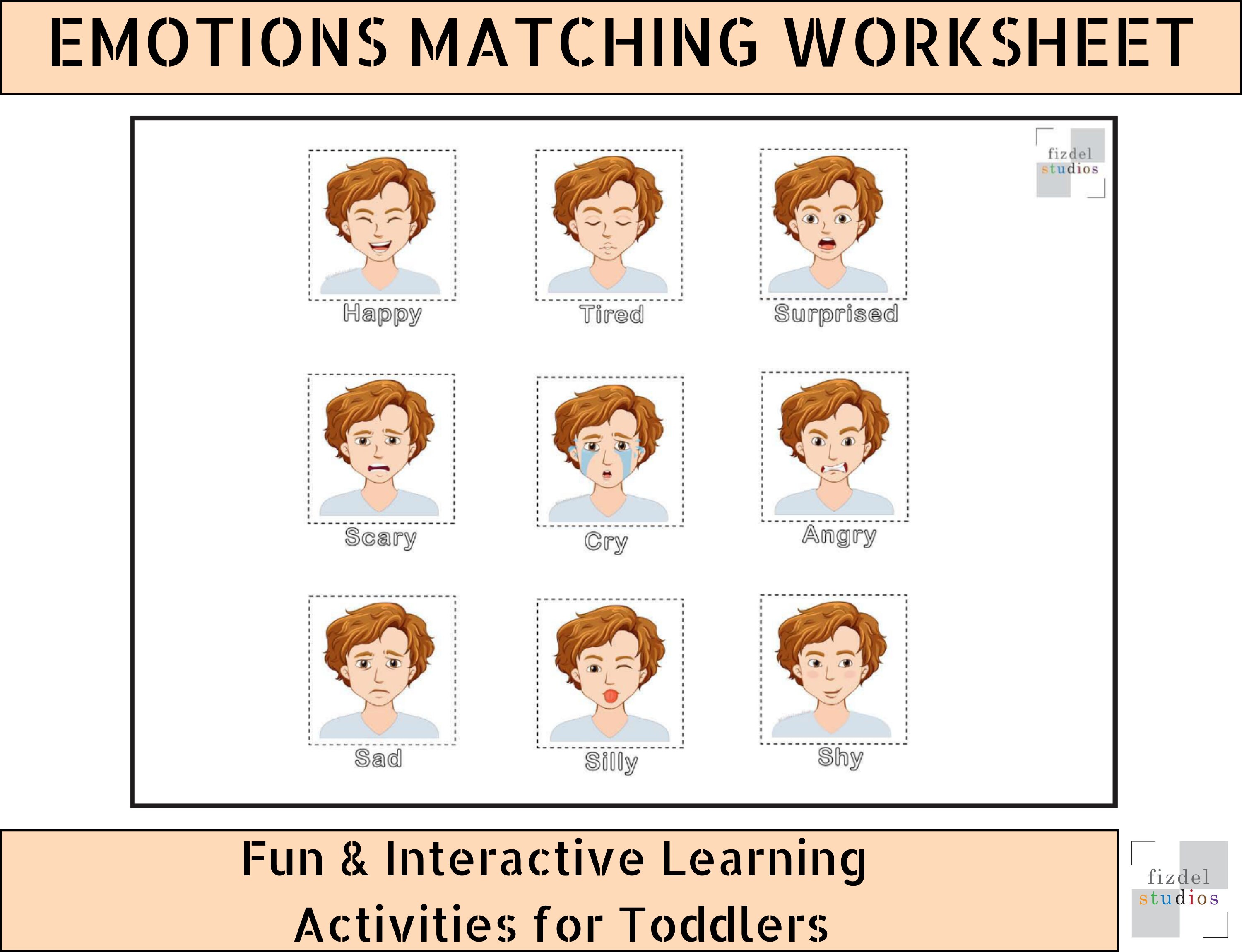 Emotions Activity Book Printable Preschool Learning Activity - Etsy