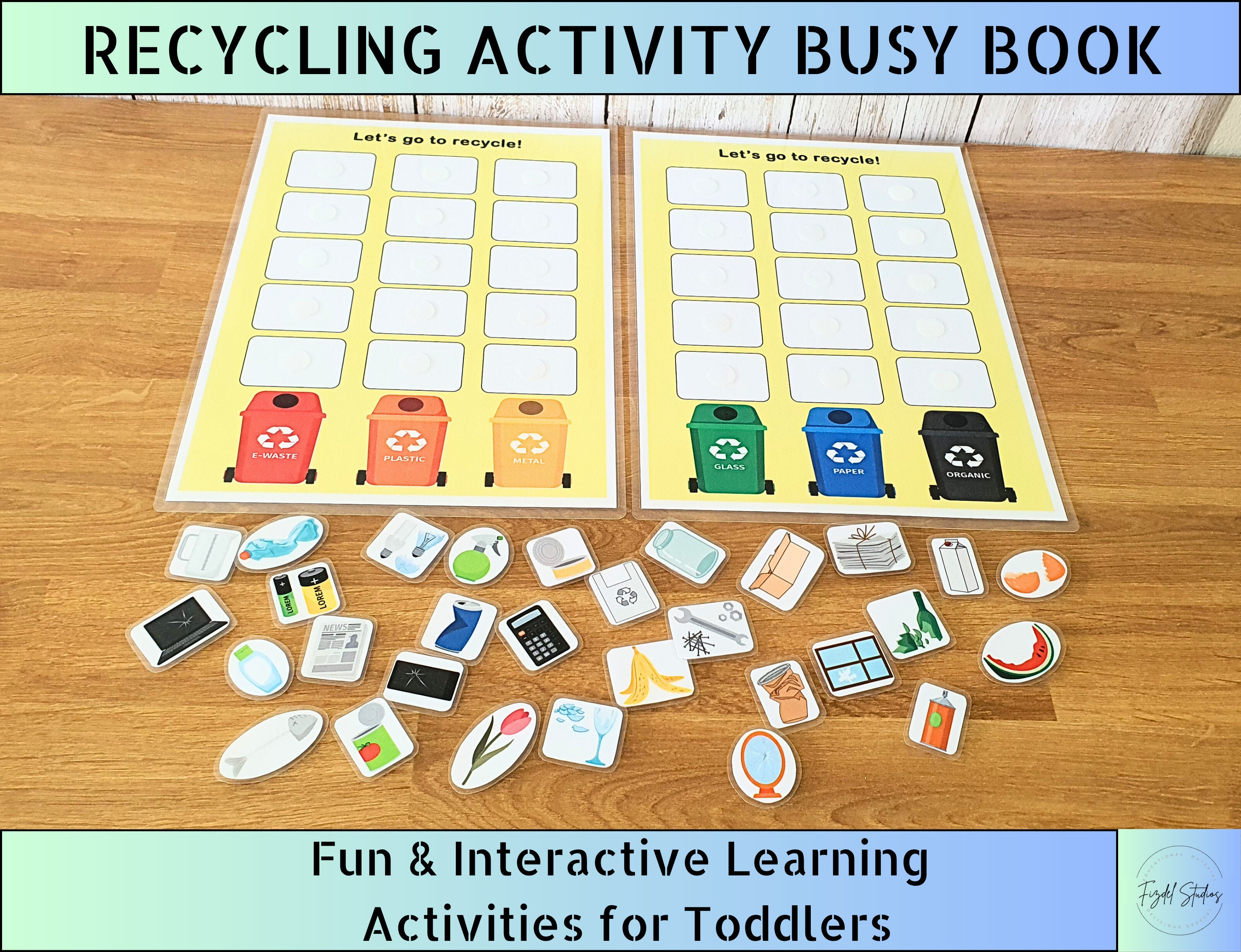 Recycling Activity Book Printable Preschool Learning Worksheets ...