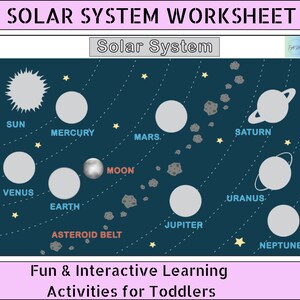 Solar System Activity Book Printable Preschool Learning Activity Binder ...