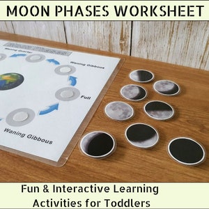 Moon Phases Solar System Activity Book Printable Preschool Learning ...