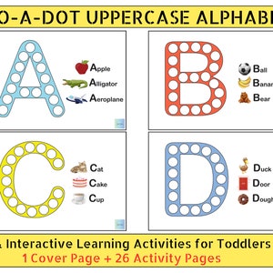 Do A Dot Sticker Uppercase Alphabet Dot Dab Marker Activity Book ...