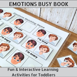 Emotions Activity Book Printable Preschool Learning Activity Binder ...