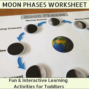 Moon Phases Solar System Activity Book Printable Preschool Learning ...