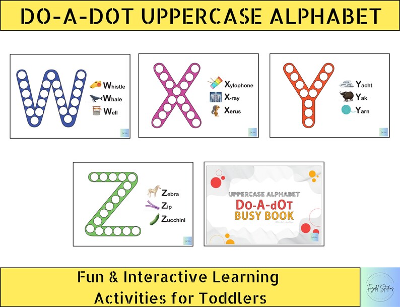 Do A Dot Sticker Uppercase Alphabet Dot Dab Marker Activity Book ...