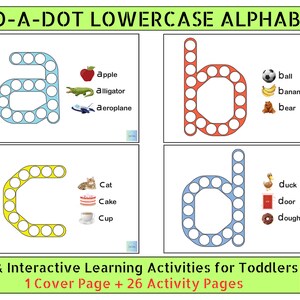 Do A Dot Sticker Lowercase Alphabet Dot Dab Marker Activity Book ...