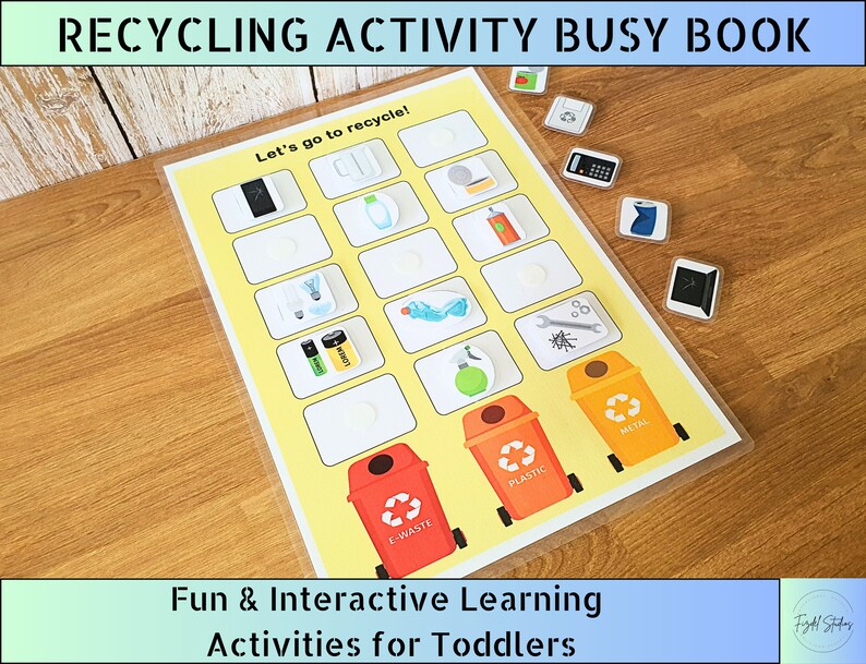 Recycling Activity Book Printable Preschool Learning - Etsy