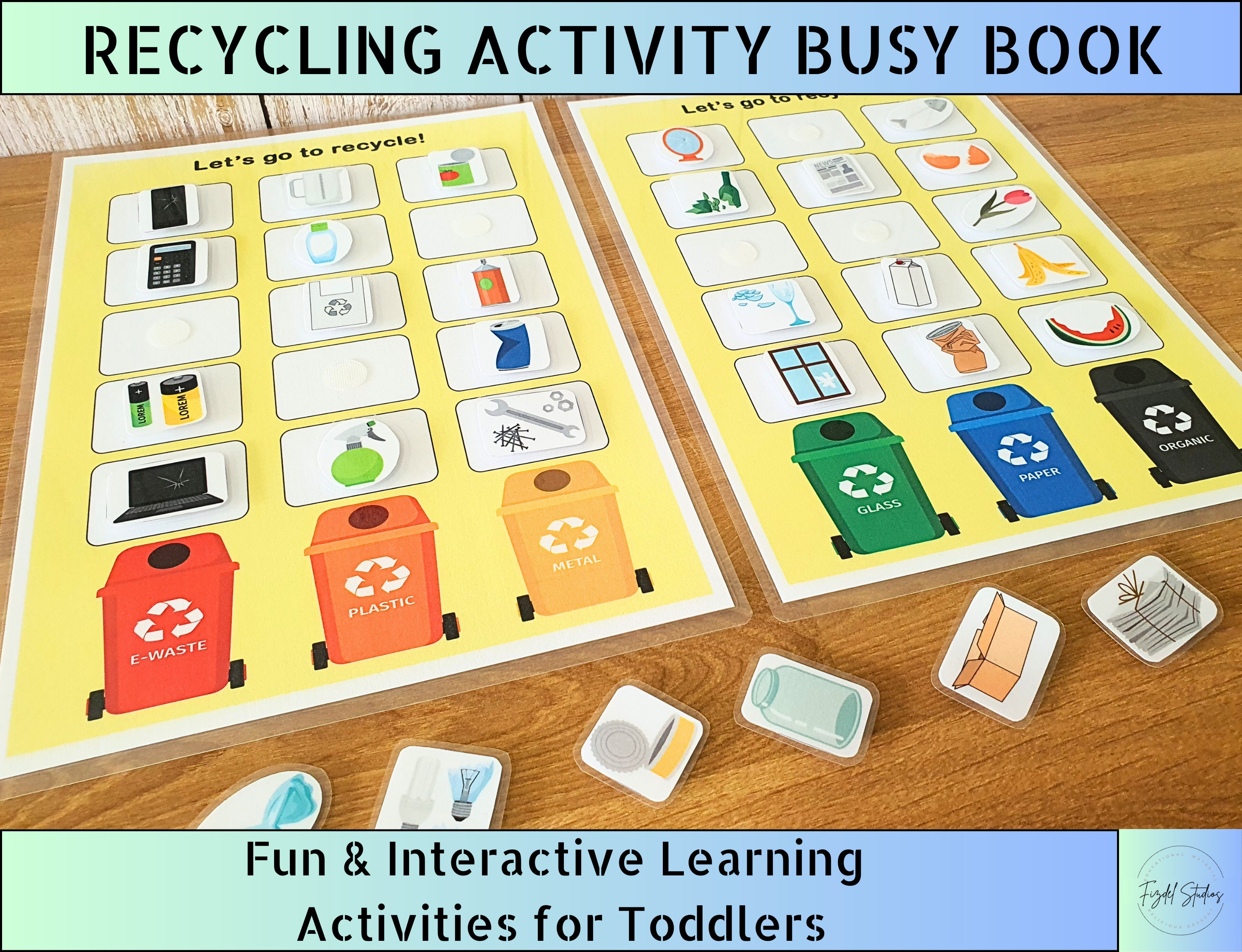 Recycling Activity Book Printable Preschool Learning Worksheets ...