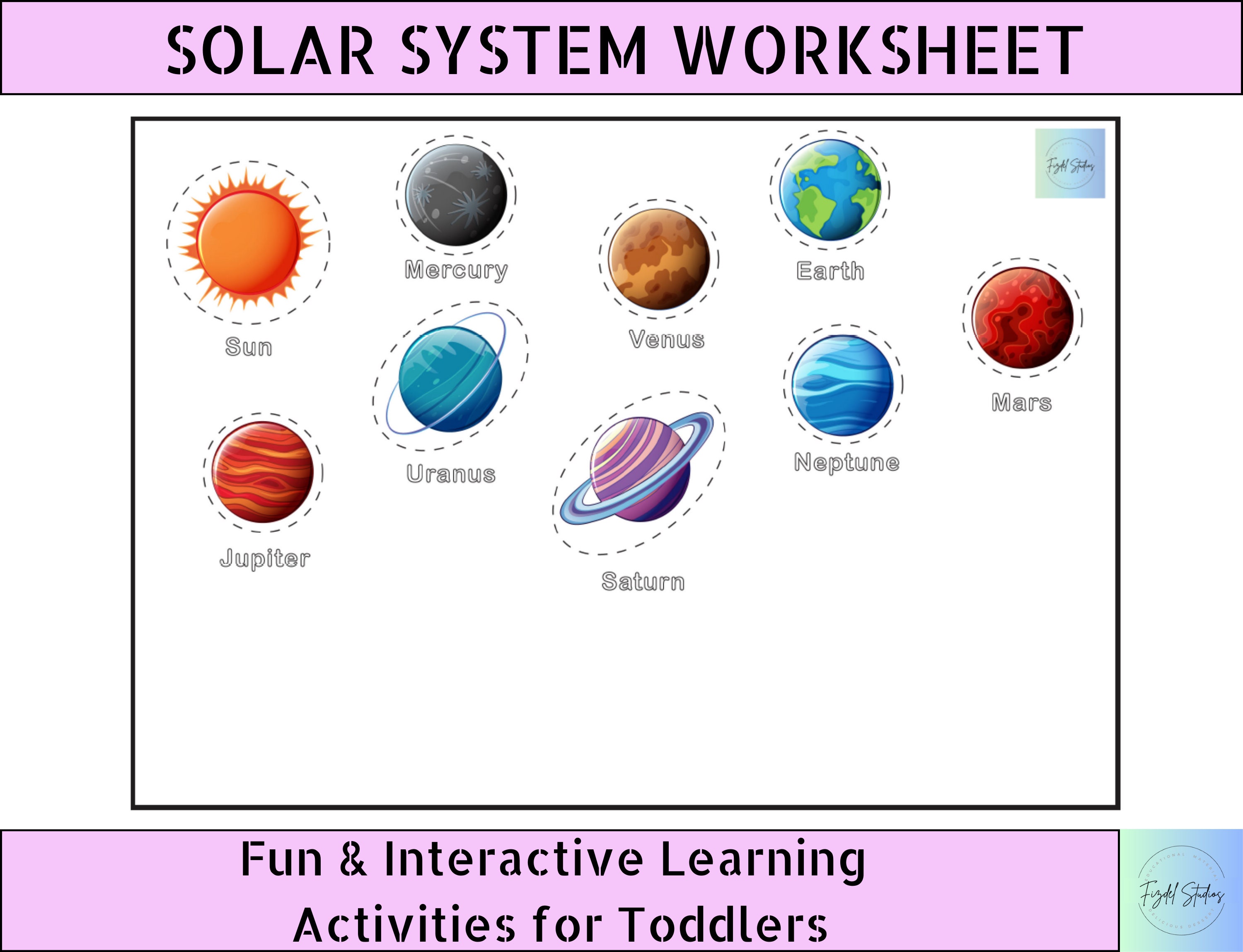 Solar System Activity Book Printable Preschool Learning - Etsy