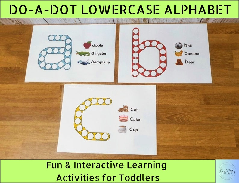 Do A Dot Sticker Lowercase Alphabet Dot Dab Marker Activity Book ...
