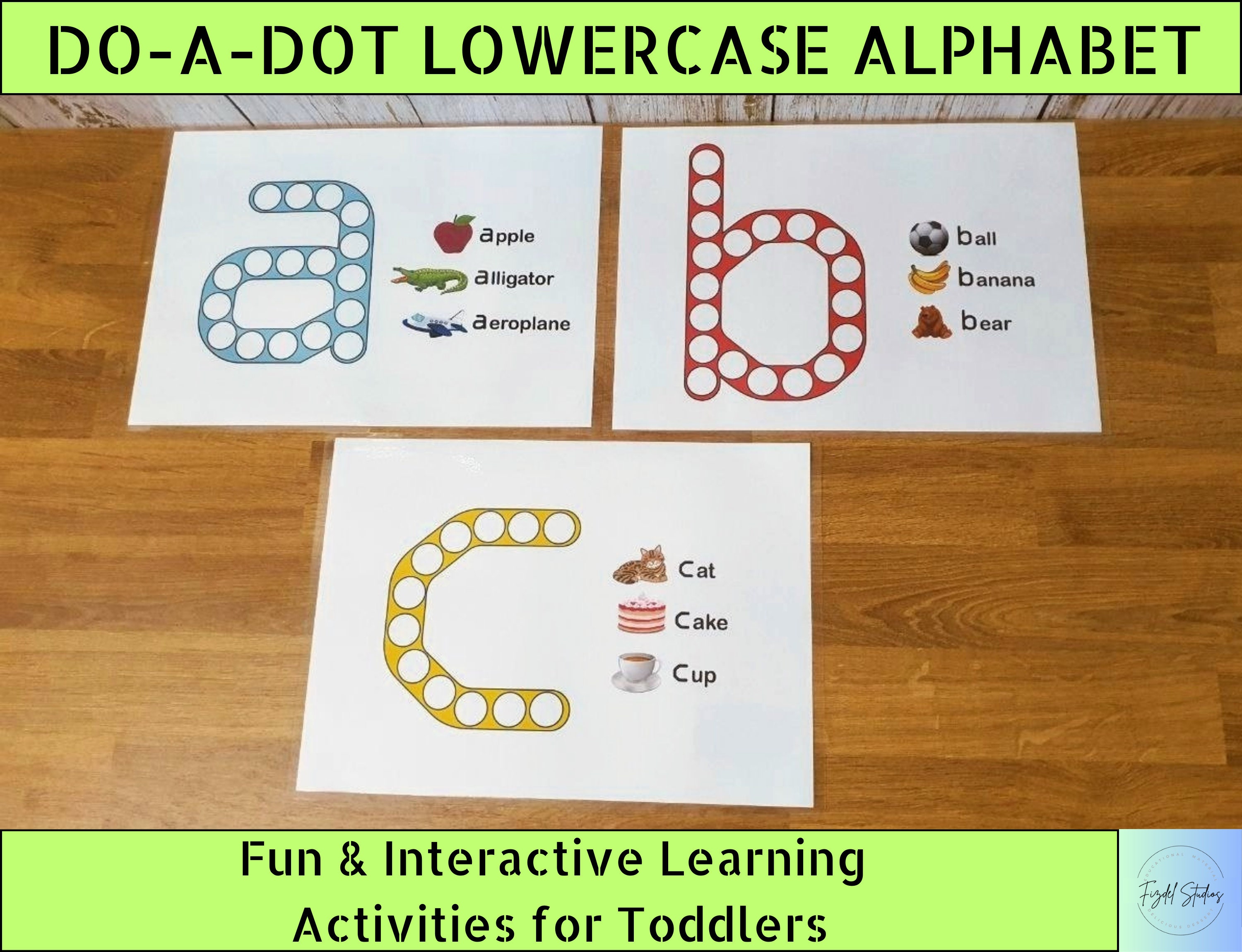 Do A Dot Sticker Lowercase Alphabet Dot Dab Marker Activity Book ...