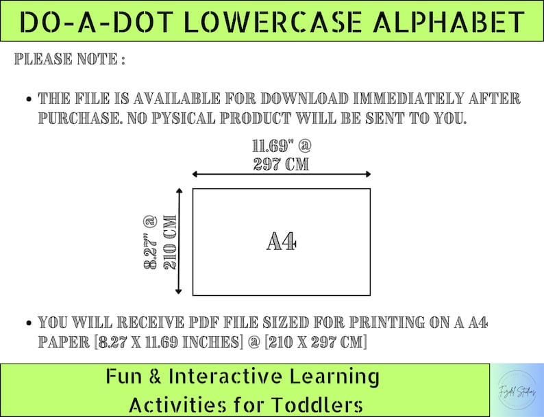 Do A Dot Sticker Lowercase Alphabet Dot Dab Marker Activity Book ...