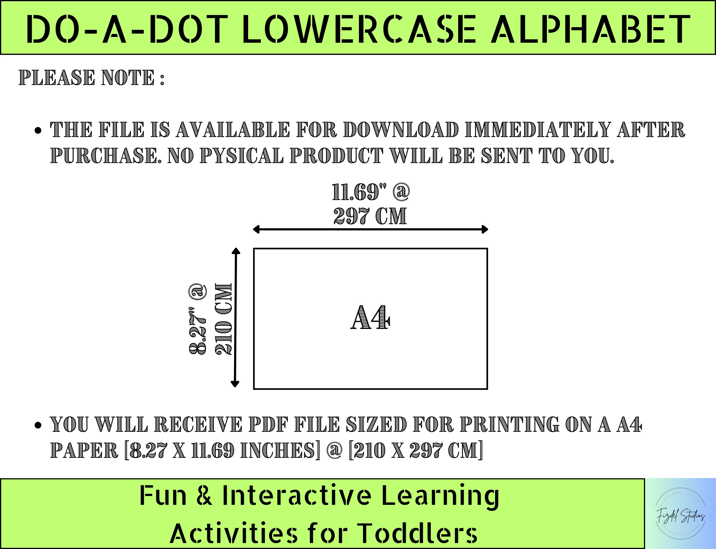 Do A Dot Sticker Lowercase Alphabet Dot Dab Marker Activity Book ...