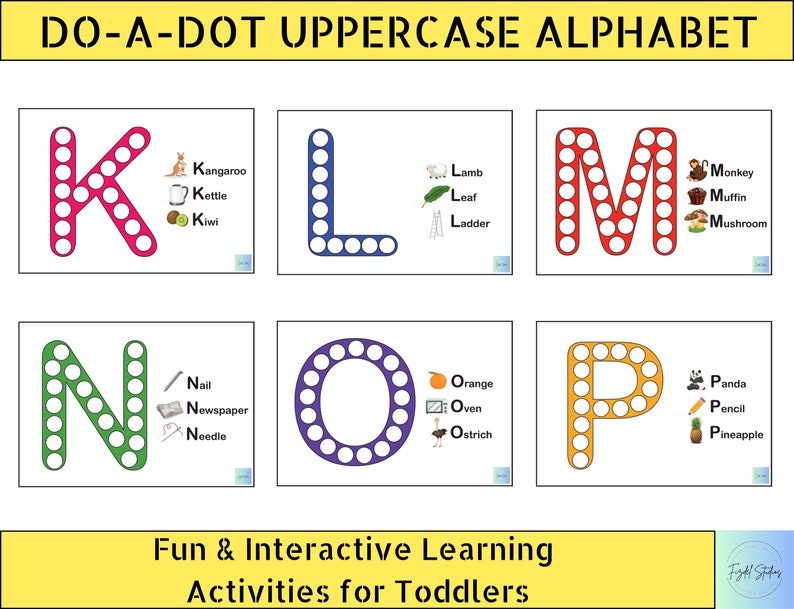 Do A Dot Sticker Uppercase Alphabet Dot Dab Marker Activity Book ...
