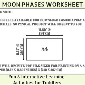 Moon Phases Solar System Activity Book Printable Preschool Learning ...