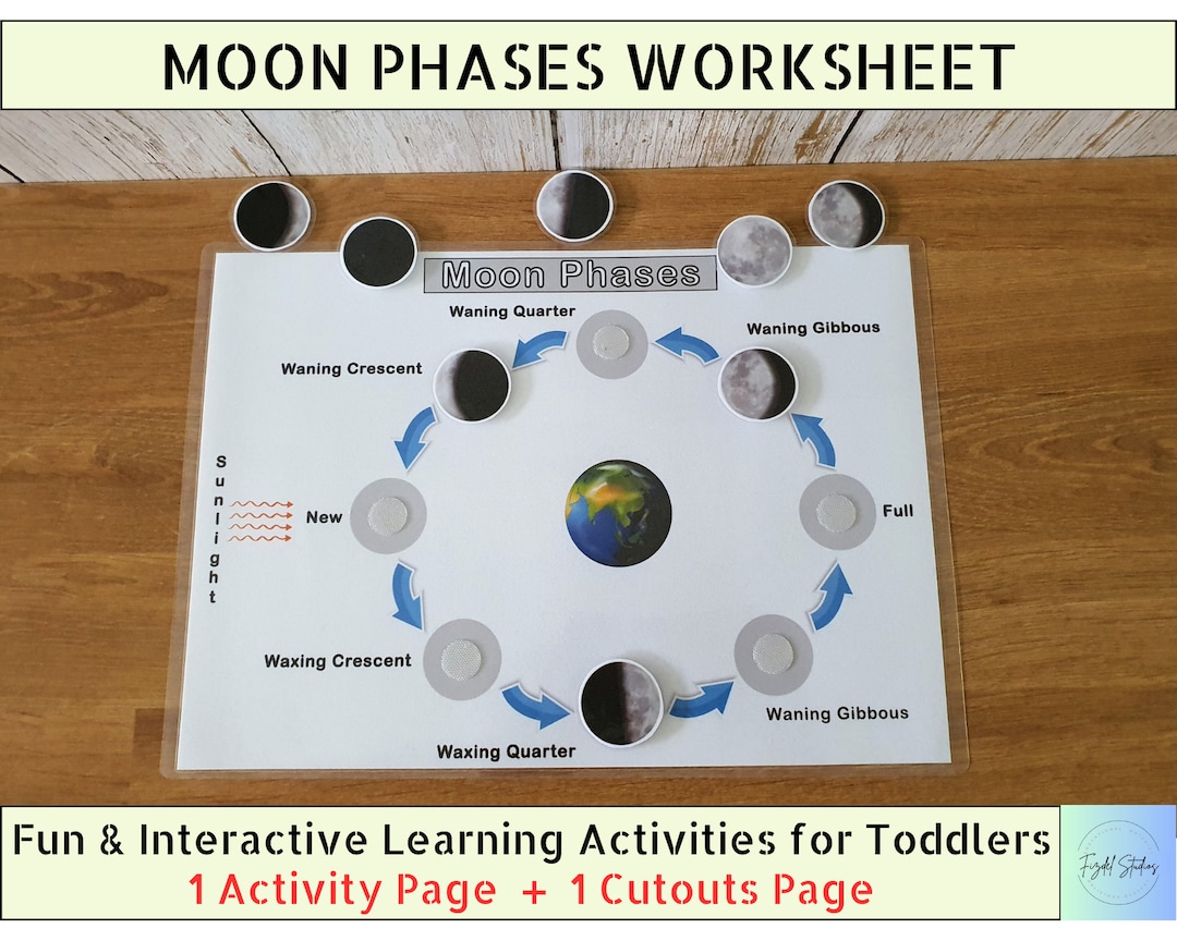 Moon Phases Solar System Activity Book Printable Preschool Learning ...