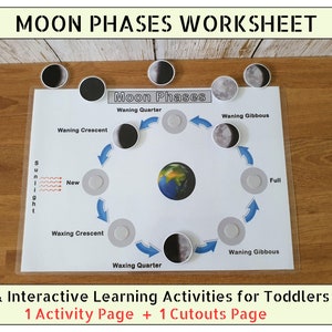 Moon Phases Solar System Activity Book Printable Preschool Learning ...