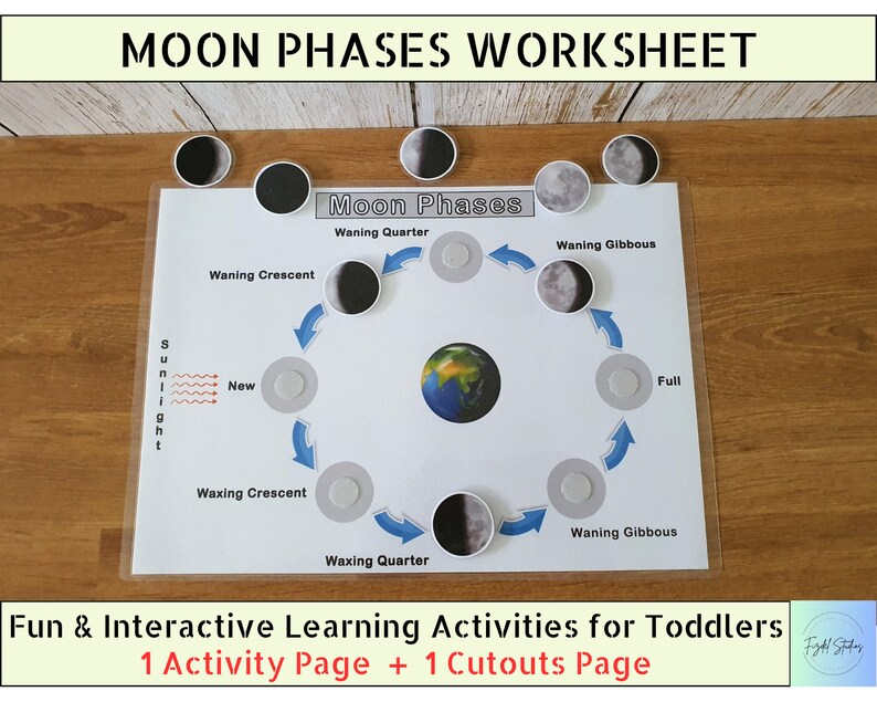 Moon Phases Solar System Activity Book Printable Preschool Learning ...