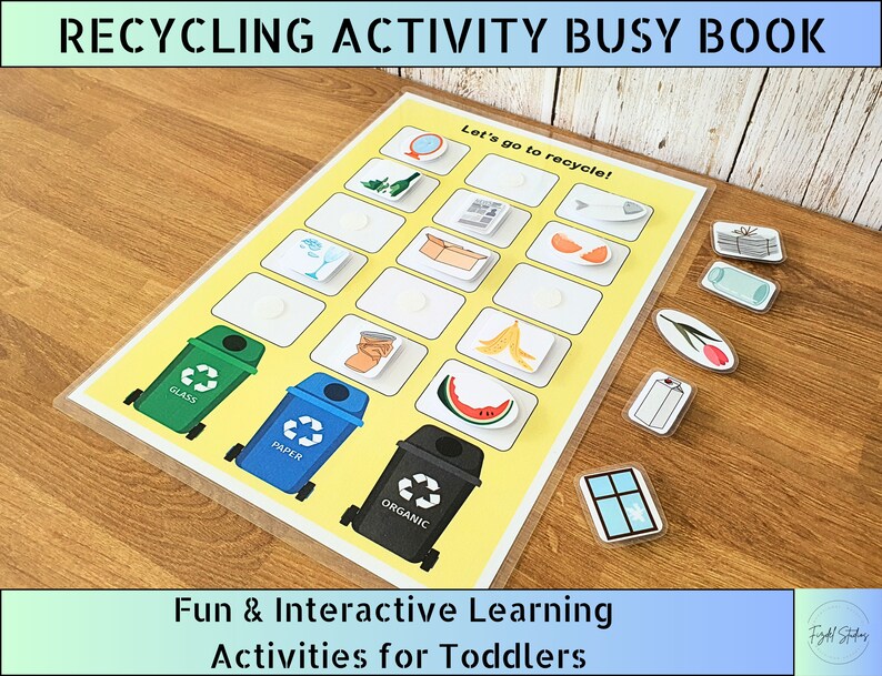 Recycling Activity Book Printable Preschool Learning - Etsy