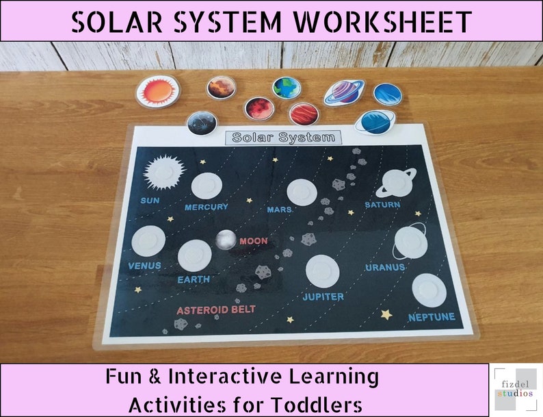 Solar System Activity Book Printable Preschool Learning - Etsy